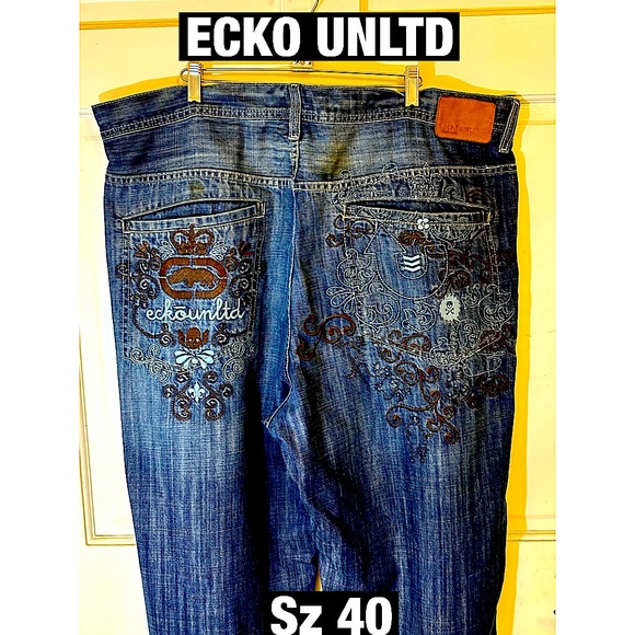 Ecko Unlimited | Jeans | Ecko Unitd Embroidered Mens Cotton Jeans Sz 4 ...